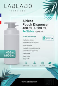 Select 400ml & 500ml - Lablabo - Airless Pouch dispenser